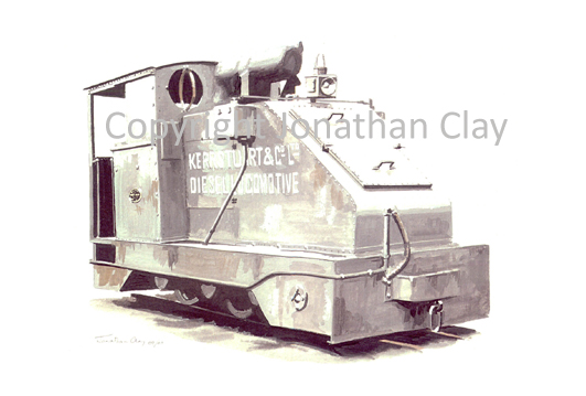 Jonathan Clay Transport Art | Kerr Stuart Prototype 0-6-0 diesel loco ...