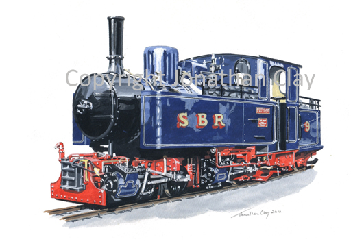 Jonathan Clay Transport Art | Statfold Barn Railway 0-4-4-0T Mallet No.9