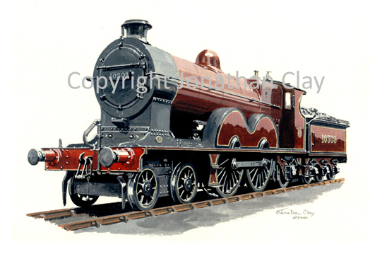 Jonathan Clay Transport Art | Lancashire & Yorkshire Rly Highflyer 4-4 ...