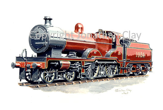 Jonathan Clay Transport Art | Ex Midland Railway Compound 4-4-0 No.1043