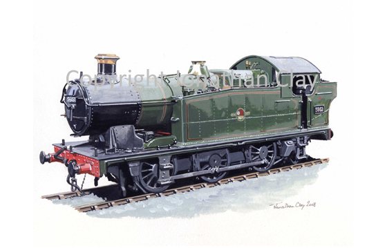 Jonathan Clay Transport Art | GWR 56XX Class 0-6-2T No.5643 (BR Green)