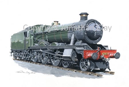 Jonathan Clay Transport Art | GWR Hall 4-6-0 No.6987 Shervington Hall ...