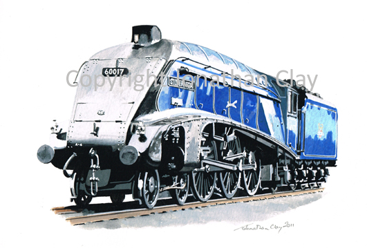 Jonathan Clay Transport Art | LNER A4 4-6-2 No. 60017 Silver Fox