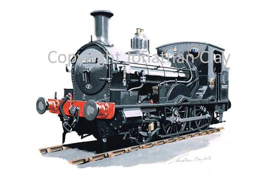 Jonathan Clay Transport Art | Ex LSWR Beattie Well Tank 2-4-0T No. 30585