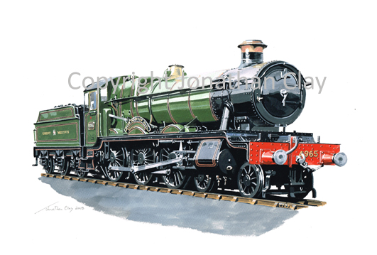 Jonathan Clay Transport Art | GWR Hall 4-6-0 No.4965 Rood Ashton Hall ...