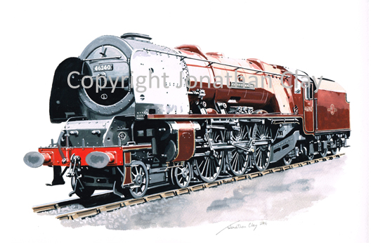 Jonathan Clay Transport Art | LMS 8P 4-6-2 No.46240 ‘City of Coventry’