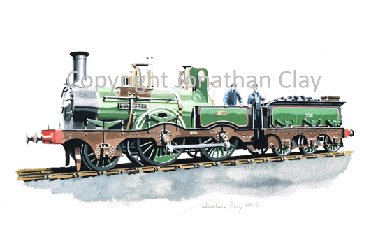 Jonathan Clay Transport Art | LCDR ‘Reindeer’ Class 2-4-0 ‘Templar’