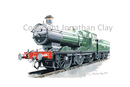 Jonathan Clay Transport Art | GWR 22XX 0-6-0 No.3205 (BR Green)