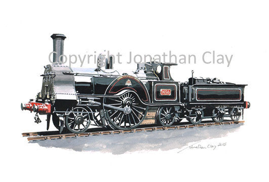 Jonathan Clay Transport Art | LNWR Lady of the Lake Class 2-2-2 No.1434 ...