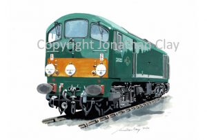 Jonathan Clay Transport Art | Class 28 Co-Bo locomotive No.D5705